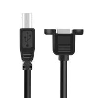 China USB 3.0 Type B Panel Mount Extension Cable with Screw Locking - 0.2m to 5m Length Options for Industrial Applications for sale