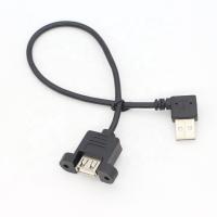 China Screw Locking Male to Female Panel Mount USB Extension Cable for sale