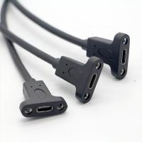 China Custom Screw Locking Stud USB 3.0 A Male to USB Type C 3.1 Female Panel Mount Extension Cable 0.2m-5m for sale