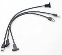 China Custom Screw Locking Stud USB 3.0 A Male to USB Type C 3.1 Female Panel Mount Extension Cable 0.2m-5m for sale