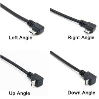 China CUSTOM 0.3M 1M 90 Degree Up Down Left Right Angle Screw Micro Panel Mount USB Extension Cable for sale