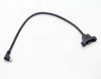 China CUSTOM 0.3M 1M 90 Degree Up Down Left Right Angle Screw Micro Panel Mount USB Extension Cable for sale