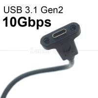China USB 3.1 Gen2 Screw Locking Stud USB Type C Panel Mount Extension Cable 1M for sale