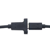 China USB 3.1 Gen2 Screw Locking Stud USB Type C Panel Mount Extension Cable 1M for sale
