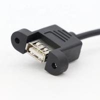 China Customization1M 2M Stud Male to Female Panel Mount USB 2.0 Type A Extension Cable with Stud Screw Locking for sale