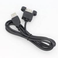 China Customization1M 2M Stud Male to Female Panel Mount USB 2.0 Type A Extension Cable with Stud Screw Locking for sale