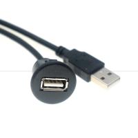 China Car Audio Dashboard Flush Mount USB 2.0 Type A Extension Cable Male to Female 1m for sale