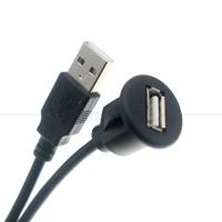 China Flush Mount USB 2.0 A Male to Female Extension Cable 1m 2m 3m 5m for Car Dashboard for sale
