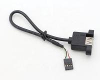 China High Quality Screw Locking Stud 1M 2M USB Female Panel Mount to Dupont Wire Cable for sale