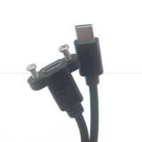 China Screw Panel Mount USB Type C 3.1 Extension Cable Male to Female 0.3m 0.5m for sale