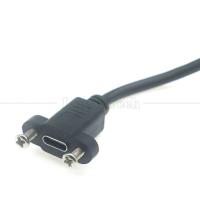 China Screw Panel Mount USB Type C 3.1 Extension Cable Male to Female 0.3m 0.5m for sale