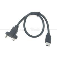 China Screw Panel Mount USB Type C 3.1 Extension Cable Male to Female 0.3m 0.5m for sale