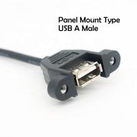 China Customized Panel Mount USB Type A Female to Open Bare End Wires Cable for sale