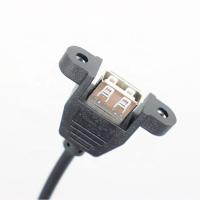 China Customized Panel Mount USB Type A Female to Open Bare End Wires Cable for sale
