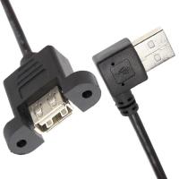 China Screw Locking Micro Type C RJ45 Ethernet Male Female USB Panel Mount Cable for sale