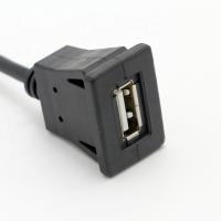 China Snap Panel Mount USB Female Socket to Dupont Connector Wire Cable for sale
