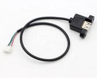 China Custom Screw Locking Stud Female Panel Mount USB 2.0 Type A to JST XH PH SH Assembly Cable for sale