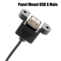 China Custom Screw Locking Stud Female Panel Mount USB 2.0 Type A to JST XH PH SH Assembly Cable for sale