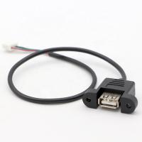 China Custom Screw Locking Stud Female Panel Mount USB 2.0 Type A to JST XH PH SH Assembly Cable for sale