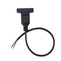 China Custom Panel Mount USB A Female to Bare Wire Tinned Open End Cable for sale