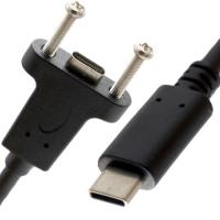 China Screw Locking Micro Type C RJ45 Ethernet Male Female USB Panel Mount Cable for sale