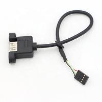 China Custom Screw Locking USB A Panel Mount to Dupont Connector Cable 1M 2M CE ROHS for sale