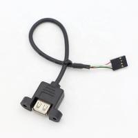 China Custom Screw Locking USB A Panel Mount to Dupont Connector Cable 1M 2M CE ROHS for sale