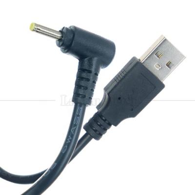 China USB to 2.5x0.7mm DC Charger Cable 24AWG 2A 1m Right Angle for Phone Tablet Speaker for sale