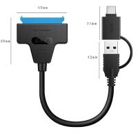 China High Speed 5Gbps 2.5 Inch SSD HDD Hard Disk Type C USB 3.0 Sata Adapter Cable for sale