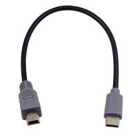China USB Type C to Mini 5 Pin OTG Adapter Cable 0.25m/0.5m/1m for Camera Data Transfer and Charging for sale