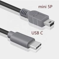 China USB Type C to Mini 5 Pin OTG Adapter Cable 0.25m/0.5m/1m for Camera Data Transfer and Charging for sale