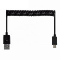China OEM Spiral Coiled USB to Mini USB Cable 1M 2M 3M Length with 1A 2A 3A Charging Current for Mobile Devices for sale
