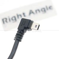 China Custom 90 Degree USB A to Mini 5-Pin Extension Cable 1m 2m 3m Length with 0.5A 1A 2A Charging Current for Cameras for sale
