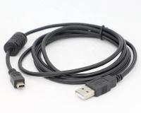 China 1.5m USB A to Mini B 5PIN Cable with Ferrite Core - 480Mbps USB 2.0 Data & Charging Cable for 0.5A-2A Devices for sale