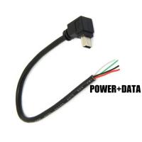 China 90 Degree Angle Mini USB to 4-Wire Pigtail Cable - 1m Length, 600mA Charging Current for Electronics for sale