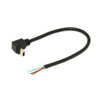 China 90 Degree Angle Mini USB to 4-Wire Pigtail Cable - 1m Length, 600mA Charging Current for Electronics for sale