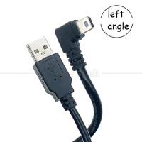China 90° Left Angle USB A Male to Mini 5P Cable for PS3 Controller - 1M Length, 2A Charging Current for sale