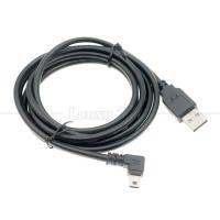 China 90° Left Angle USB A Male to Mini 5P Cable for PS3 Controller - 1M Length, 2A Charging Current for sale