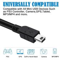 China Custom OEM USB to Mini B Cable 1m 2m 3m Length with 0.5A 1A 2A Charging Current for Data Transfer for sale