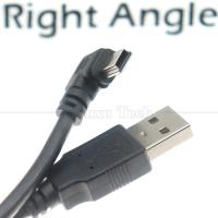 China 90 Degree L-Shape USB 2.0 A to Mini B 5-Pin Cable - 1m 2m 3m 5m Lengths with 0.5A 2A Charging for sale
