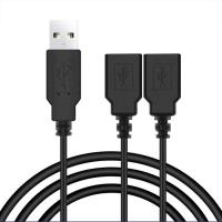 China USB 2.0 Y Splitter Cable 1 Male to 2 Female for Charging 1M 2M for sale