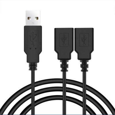 China Custom OEM 2m USB 2.0 Y Splitter Cable 1 Male to 2 Female for Charging for sale