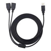 China USB 2.0 Y Splitter Cable 1 Male to 2 Female for Charging 1M 2M for sale
