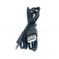 China USB A Male to 3.5mm Audio Jack Charger Cable 1m for Car Speaker for sale