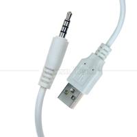 China USB A Male to 3.5mm 4 Pole TRRS Audio Charger Cable 1m for Speaker Headphone for sale