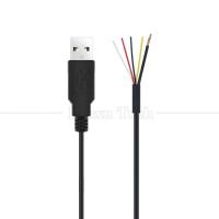 China Shield USB A Male to 4 Bare Wires Open End Pigtail Cable 0.1M-5M Length for DIY Electronics and Charging for sale