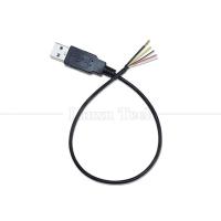 China Shield USB A Male to 4 Bare Wires Open End Pigtail Cable 0.1M-5M Length for DIY Electronics and Charging for sale