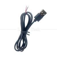 China 5V USB 2.0 A Male to 2-Pin Open Wire Pigtail Cable 1M for LED Strips and DIY Electronics for sale