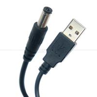 China USB to DC 5.5x2.1mm Barrel Jack Power Charger Cable 1M 5V 2A for LED Lamp Router for sale