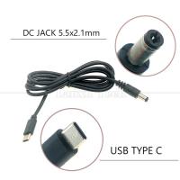 China USB Type C to DC 5.5x2.1mm PD Charging Cable 3A 9V 12V 15V 20V for Router Modem Projector Camera for sale